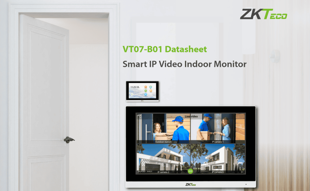 ZKTeco VT07-B01 Video Intercom System - 7” Touch Screen